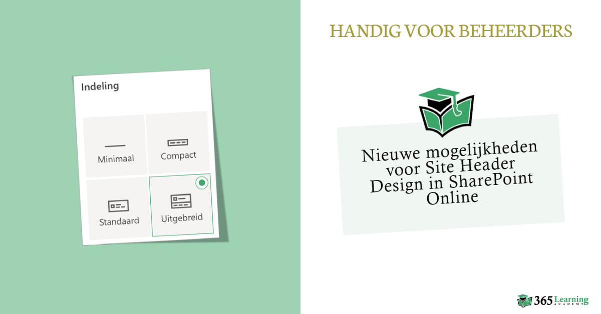 Nieuwe indelingen voor Site Header in SharePoint Online